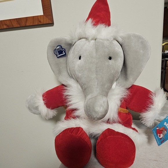 Applause | Toys | Rare Barbar Father Christmas Plush Stuffed Elephant ...